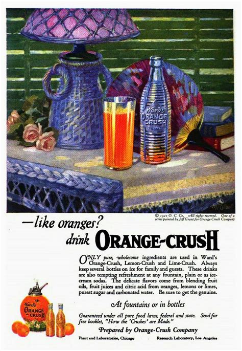Orange Crush 1921 Orange Crush Orange Crush Soda Carbonated Soft Drinks