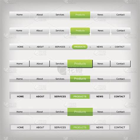 金属网页导航菜单