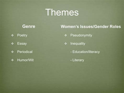 Murray S Equality Of Sexes PPT
