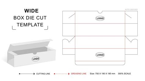 Simple Rectangular Packaging Box Die Cut Template 20863996 Vector Art