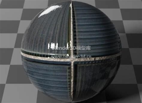 光滑深色地板瓷砖墙贴马赛克贴图 Blender材质球纹理贴图模型下载 Blender3d模型库