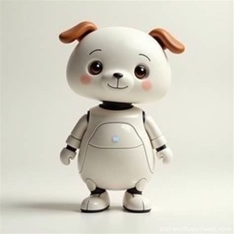 Minimally Designed Robot Mascot Stable Diffusion Online