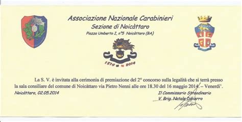 Invito Concorso Associazione Nazionale Carabinieri Pdf