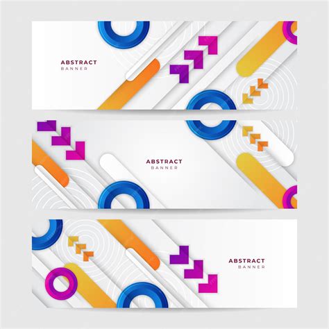 Premium Vector Modern Colorful Abstract Web Banner Background Creative Design Banner Design