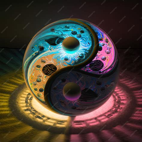 Premium Photo Colorful Yin And Yang Made Of Color Combinations
