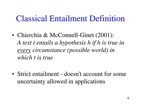 Ppt Textual Entailment As A Framework For Applied Semantics