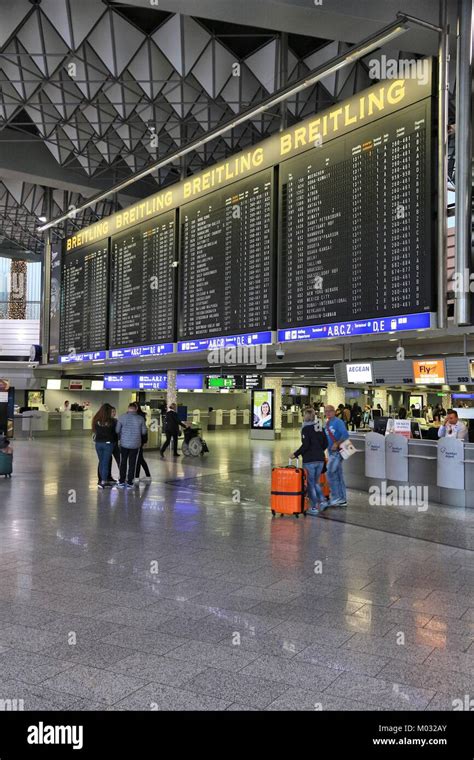 Terminal 1 At Frankfurt International Airport High Resolution Stock