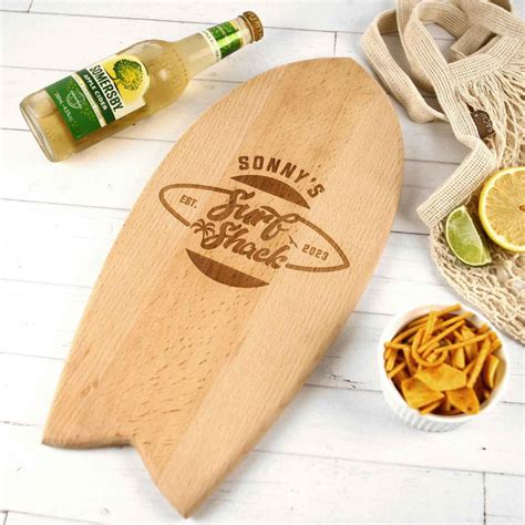 Personalised Wooden Surfboard Birthday T Free Delivery
