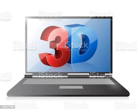 3d 화면으로 노트북입니다 화이트에 일러스트 레이 션 디자인 3 명에 대한 스톡 벡터 아트 및 기타 이미지 3 명 3차원 형태 개념 Istock