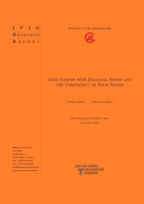Pdf Grid Graphs With Diagonal Edges And The Complexity Of Xmas Mazes