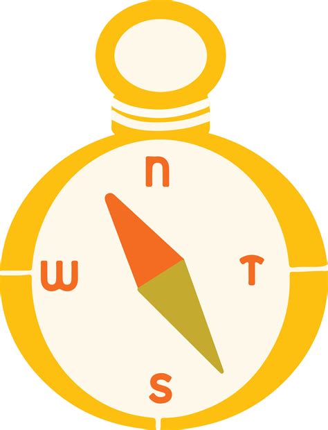 Fun Compass Hand Drawn Summer Camp Illustration 12730932 Vector Art At