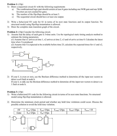 Problem P Draw A Sequential Circuit S With Chegg
