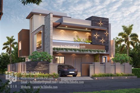 Modern House Exterior With Bungalow Elevation
