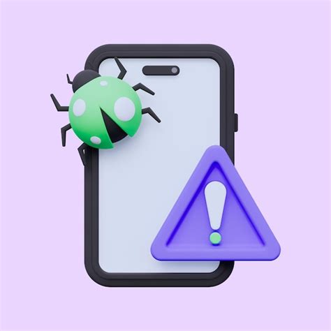 Premium Psd Smartphone Infected Virus 3d Icon