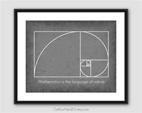 Fibonacci Spiral Art Math Geek Gifts Classroom Decor Gifts Etsy
