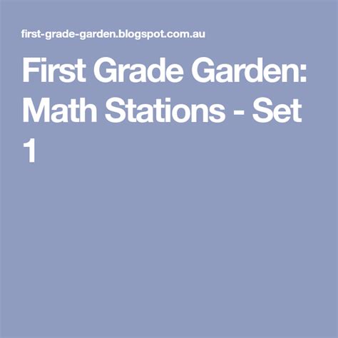 First Grade Garden Math Stations Set 1 Math Stations Math Math