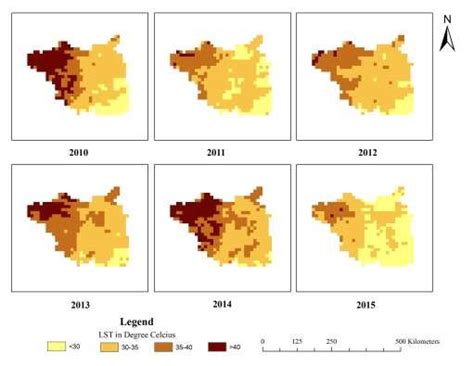 Spatio Temporal Pattern Of The Land Surface Temperature Download Scientific Diagram
