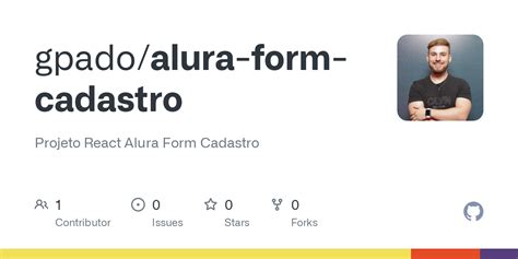 Github Gpadoalura Form Cadastro Projeto React Alura Form Cadastro