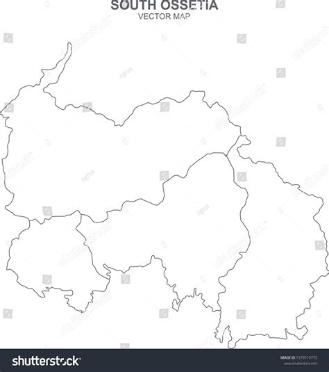 Vector Map South Ossetia On White Stock Vector Royalty Free 1579719775 Shutterstock