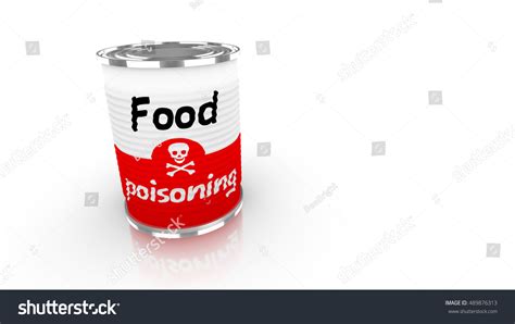Tin Can Label Saying Food Poisoning Stock Illustration 489876313
