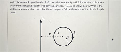 solved a circular current loop with radius r 8cm ﻿carries a