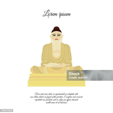 부처님 동상 아이콘 벡터입니다 모바일 컨셉 및 웹 디자인에 대한 기호 명상 위치 개요 벡터 아이콘에 부처님 불교 기호 로고