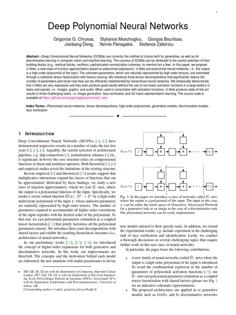 2021 Deep Polynomial Neural Networks Pdf Artificial Neural Network