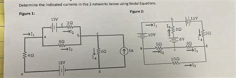 Solved Determine The Indicated Currents In The 2 Networks Chegg Com