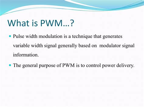 Pulse Width Modulation Anddemodulation Pptx Digital Audio Computer Software And Applications
