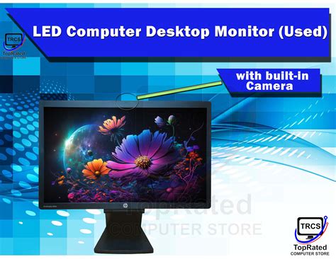 Computer Desktop Monitor Hp Elitedisplay E C Inch Webcam Led Backlit Monitor Used