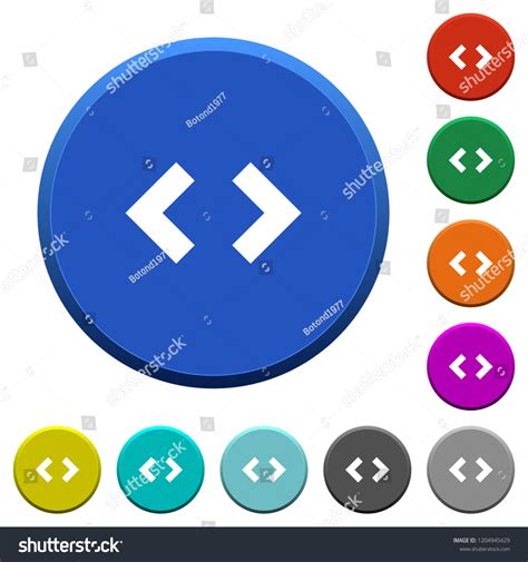 Script Code Round Color Beveled Buttons With Royalty Free Stock Vector Avopix