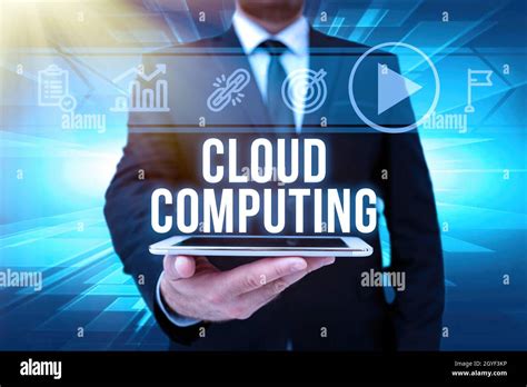 Hand Writing Sign Cloud Computing Internet Concept Storing And