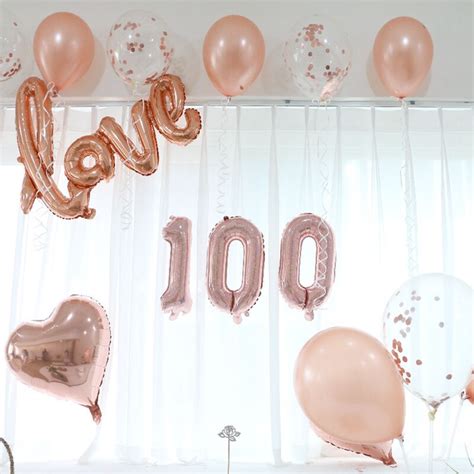 백일 100일 파티 풍선 세트 셀프백일 이벤트 숫자 100 기념일 하트 컨페티 펄풍선 장식 감도 깊은 취향 셀렉트샵 29cm