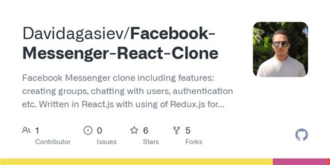 Github Davidagasievfacebook Messenger React Clone Facebook