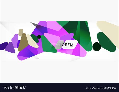 Mosaic Triangular Low Poly Style Abstract Vector Image