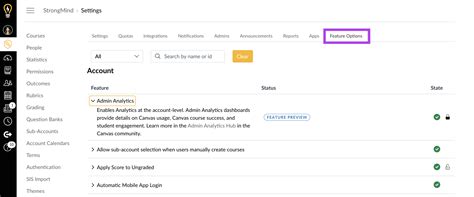 Enable Admin Analytics And New Analytics Strongmind Partner Success