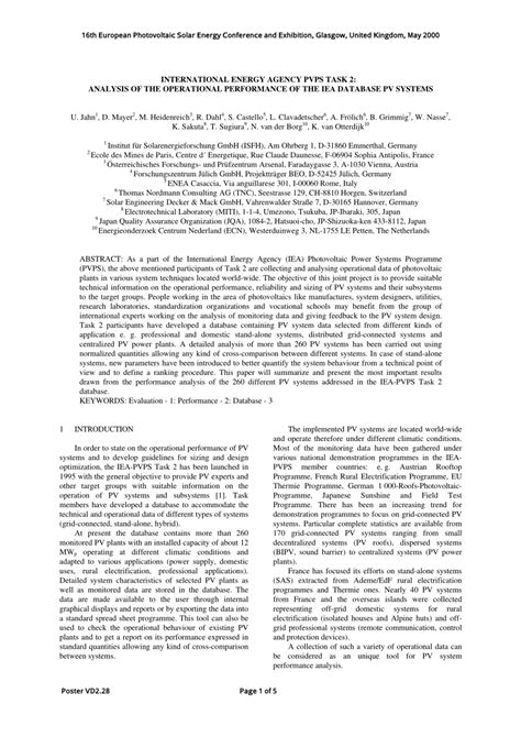 pdf task 2 analysis of the operational performance of the iea