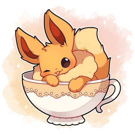 Bokunopika On Twitter Rt Seviyummy 🌸 ☕ Eevee Tea Cup ☕ 🌸