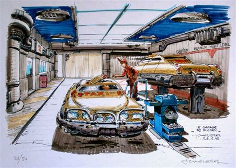 Concept Art By Jean Claude Mézières For The Fifth Element 1997