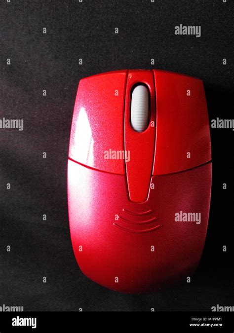 Red Cordless Computer Mouse Stock Photo Alamy
