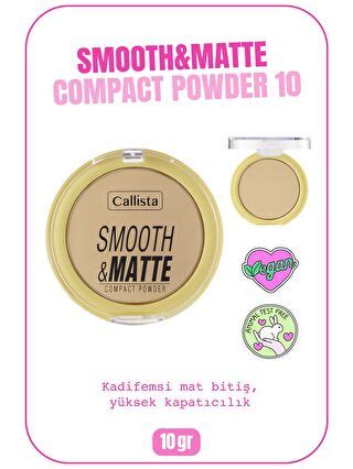 Callista Smooth Matte Compact Powder Mat Görünümlü Pudra 10 Naturel Bej