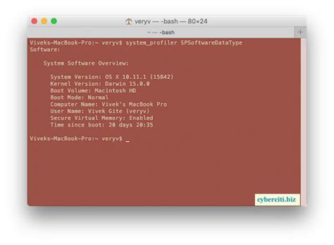 how to find out macos version using terminal command nixcraft