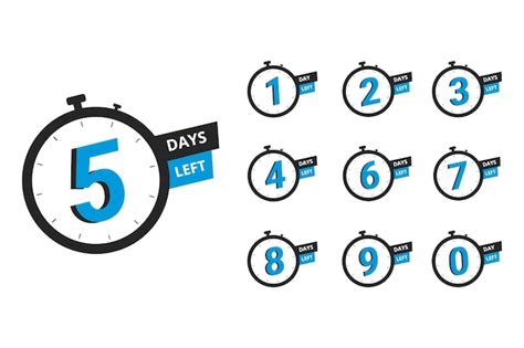 Premium Vector Days Left With Clock Of Countdown Timer Number