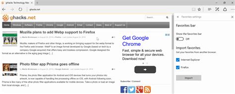 working with favorites in microsoft edge ghacks tech news