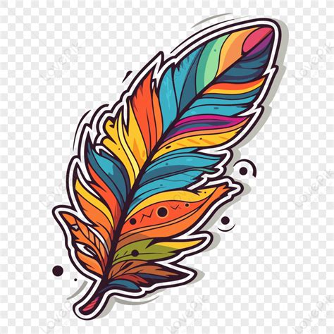 흰색 배경 클립 아트에 화려한 깃털 그래픽 벡터상표 Png 일러스트 무료 다운로드 Lovepik