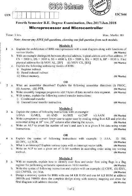 Visvesvaraya Technological University Be Computer Science Cbcs