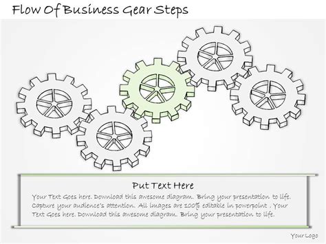 Business Ppt Diagram Flow Of Business Gear Steps Powerpoint Template PowerPoint Slide