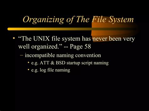 Unix File System Ppt