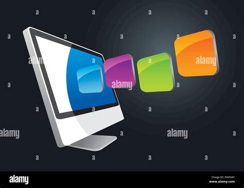 Lcd Monitor Stock Vector Images Alamy