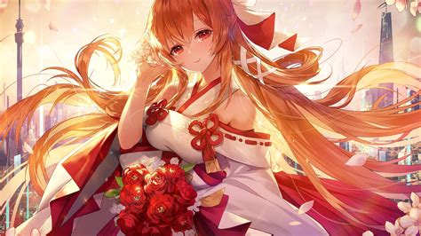 Обои девочка длинные волосы платье 1920x1080 Full Hd от Bradeya картинки на рабочий стол и